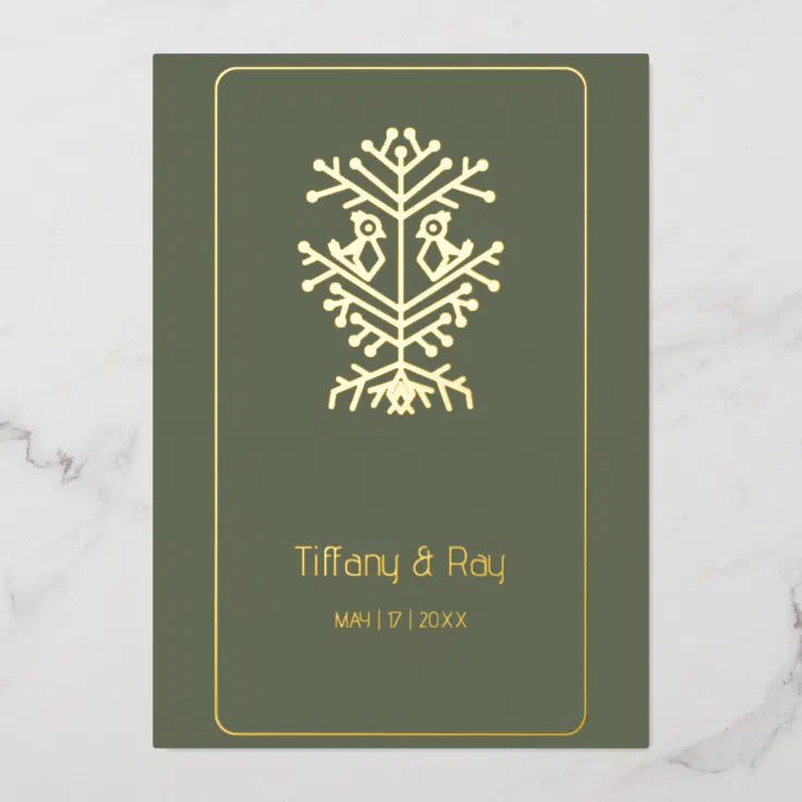 Tree of Life Wedding Foil Invitation | Zazzle