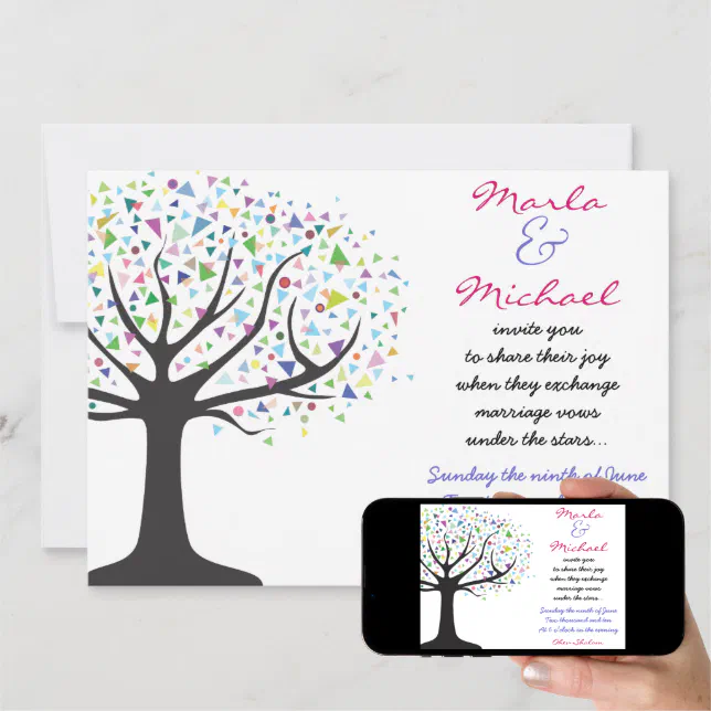 Tree of Life Wedding Invitation Invite Engagement | Zazzle