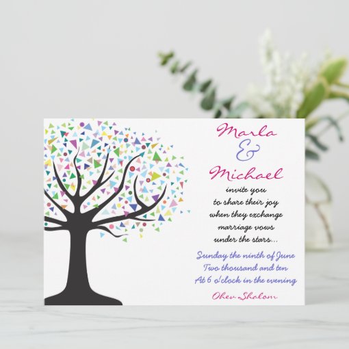 Tree of Life Wedding Invitation Invite Engagement | Zazzle