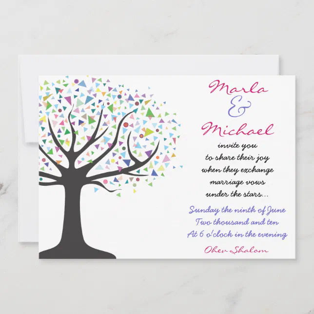 Tree of Life Wedding Invitation Invite Engagement | Zazzle