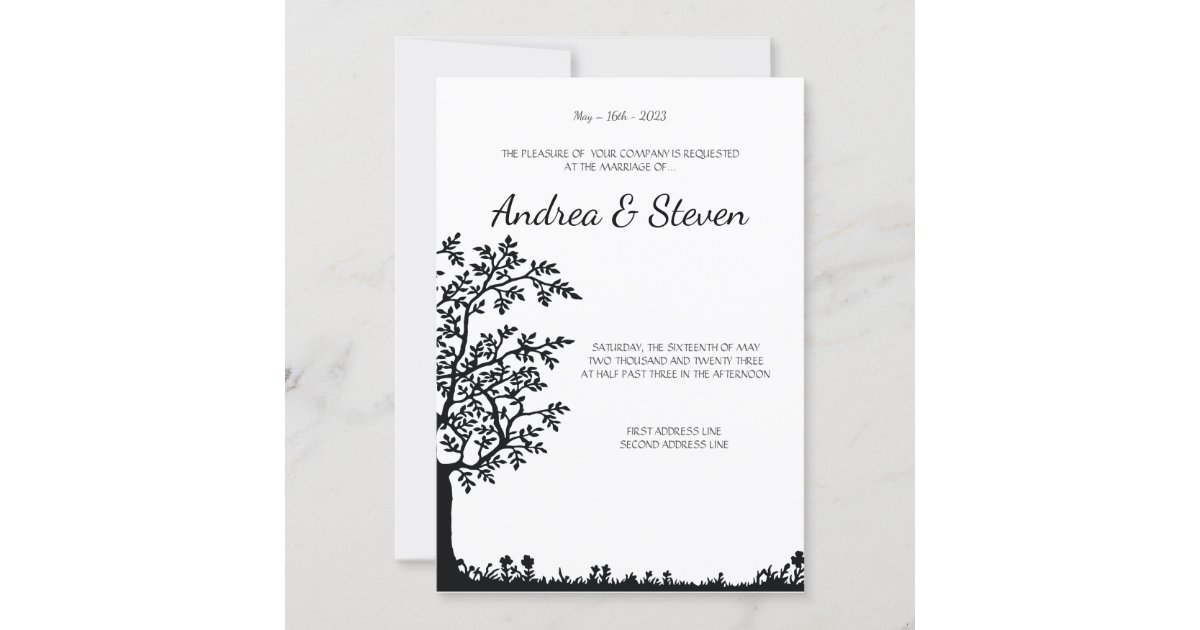 Tree Of Life Wedding Invite. Tree Branches Invitation | Zazzle