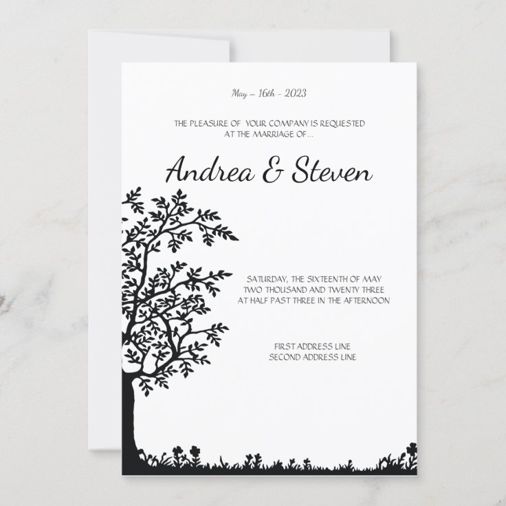 Tree Of Life Wedding Invite. Tree Branches Invitation | Zazzle
