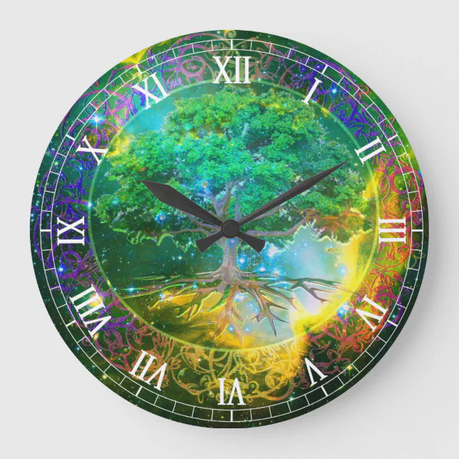 Tree of Life Wellness Large Clock | Zazzle