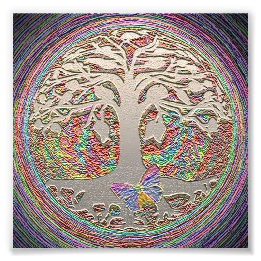 Tree of Life with Butterfly Photo Print | Zazzle.com