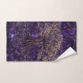 Tree of life -Yggdrasil Amethyst and Gold Bath Towel Set | Zazzle
