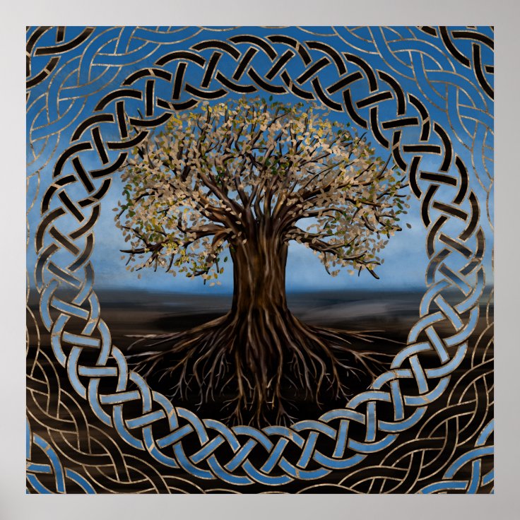 Tree of life -Yggdrasil drawing Poster | Zazzle