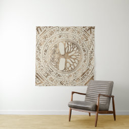Tree of life -Yggdrasil Runic Pattern Tapestry | Zazzle