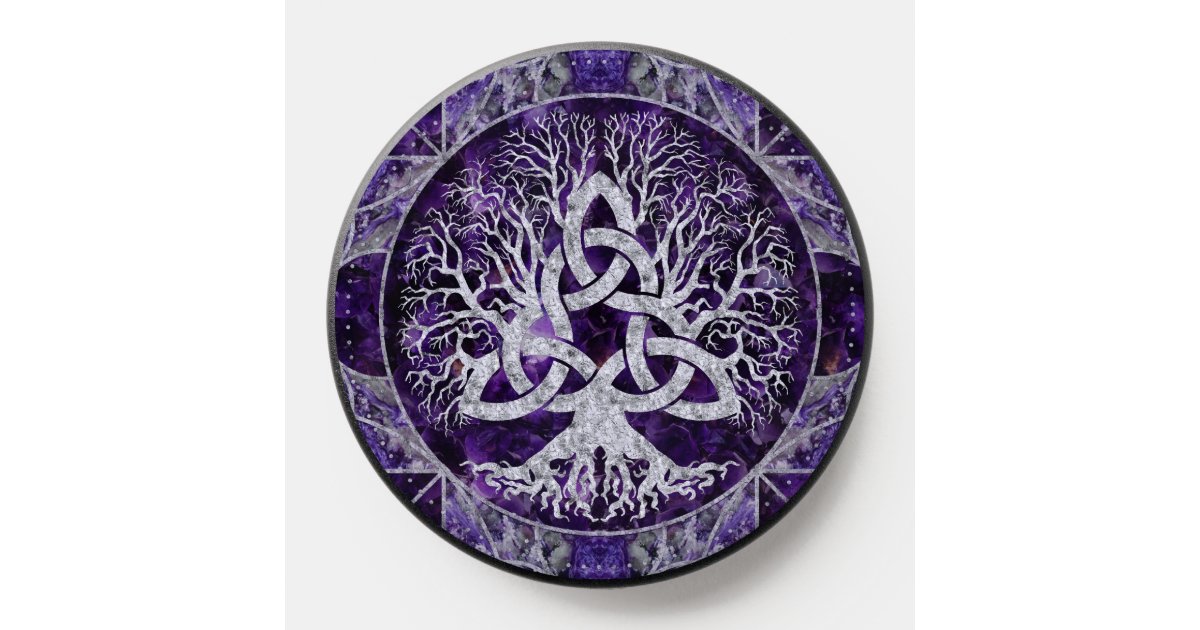 Tree of life -Yggdrasil with Triquetra PopSocket | Zazzle