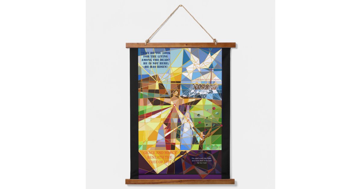 Tree of our salvation Jesus and Mary Hanging Tapes Hanging Tapestry ...