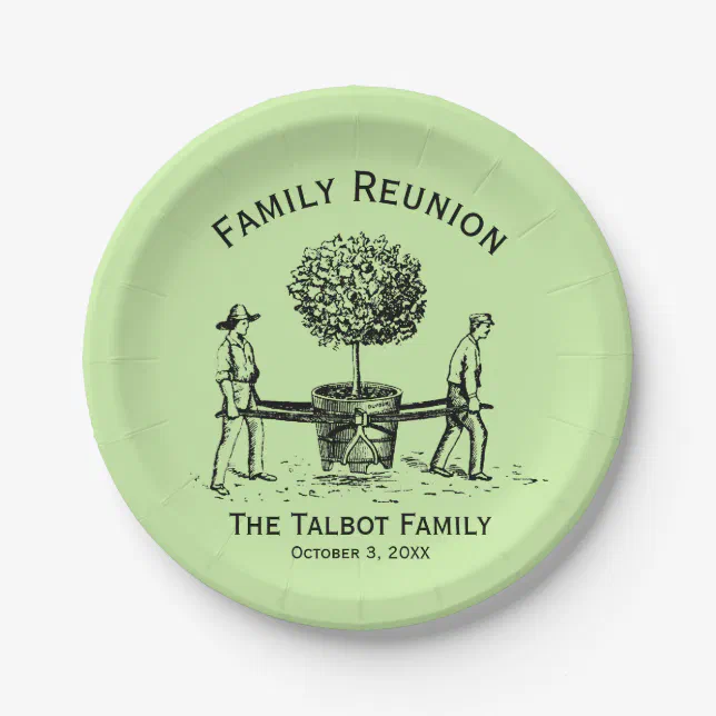 Tree Personalized Family Reunion Paper Plates | Zazzle