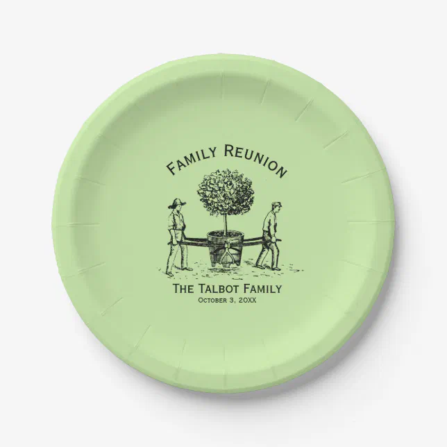 Tree Personalized Family Reunion Paper Plates 2 | Zazzle