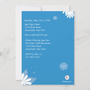 Tree Pose Yoga Party Invitation | Zazzle