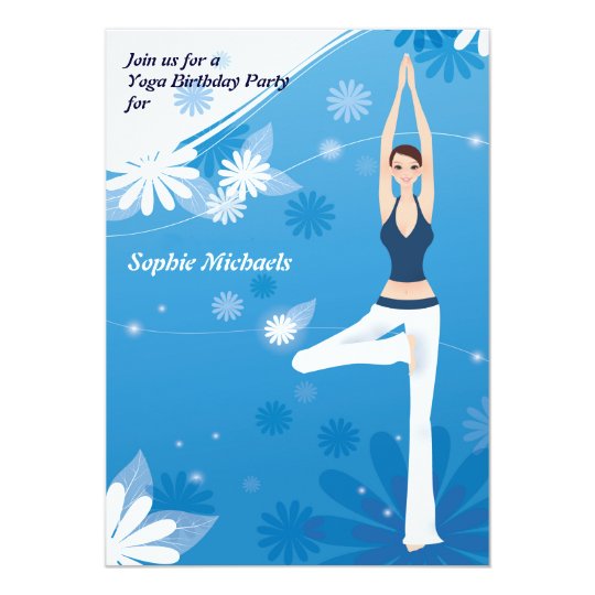 Tree Pose Yoga Party Invitation | Zazzle.com