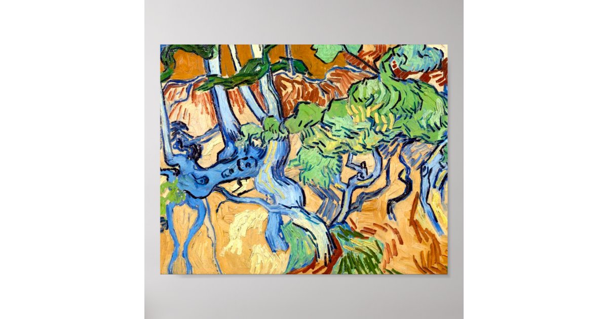 Tree Roots (1890) Vincent Van Gogh botanical Art Poster | Zazzle