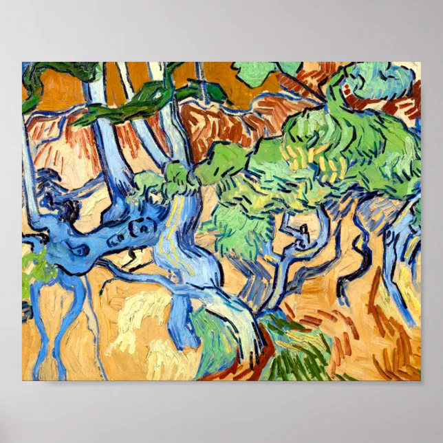 Tree Roots (1890) Vincent Van Gogh botanical Art Poster | Zazzle