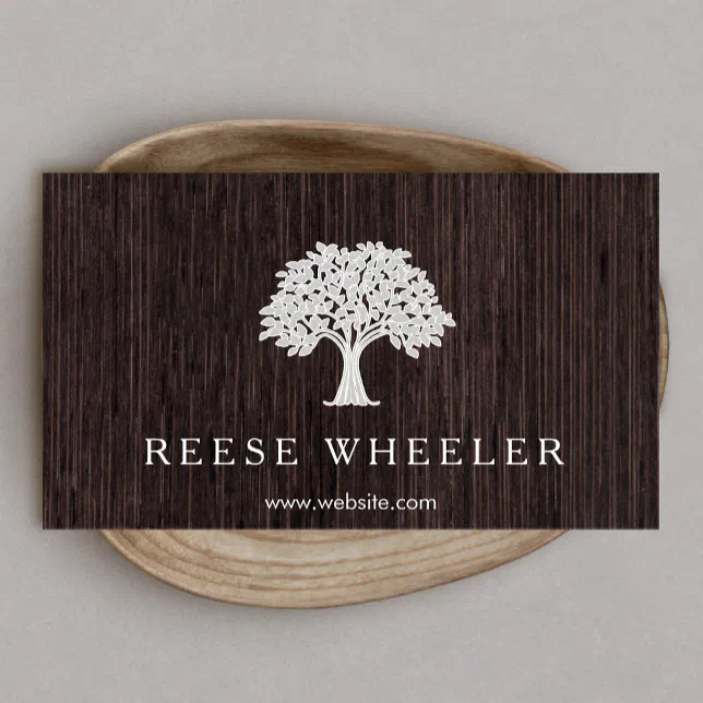 Tree Rustic Nature wood Business Card | Zazzle
