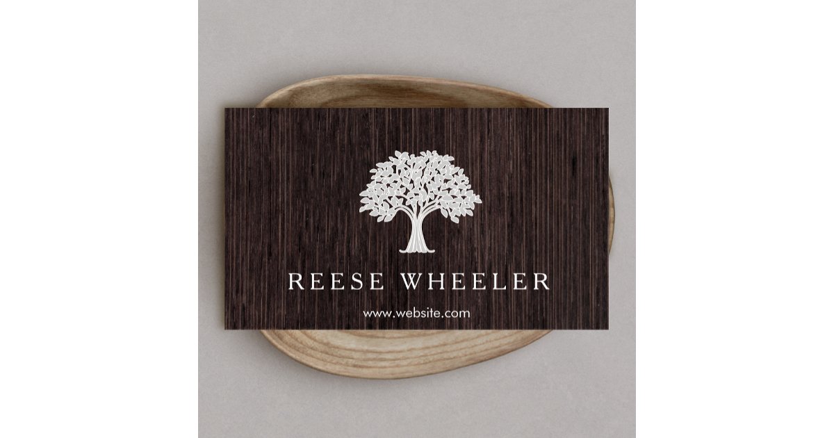 Tree Rustic Nature wood Business Card | Zazzle