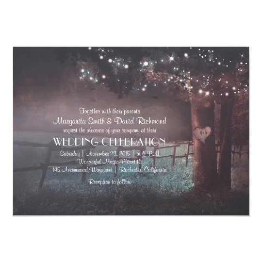 Tree Rustic Summer Outdoor Wedding invitation | Zazzle.com