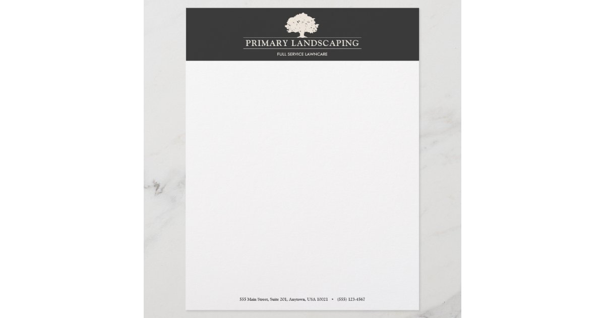 Tree Service and Lawn Care Landscaper Letterhead | Zazzle