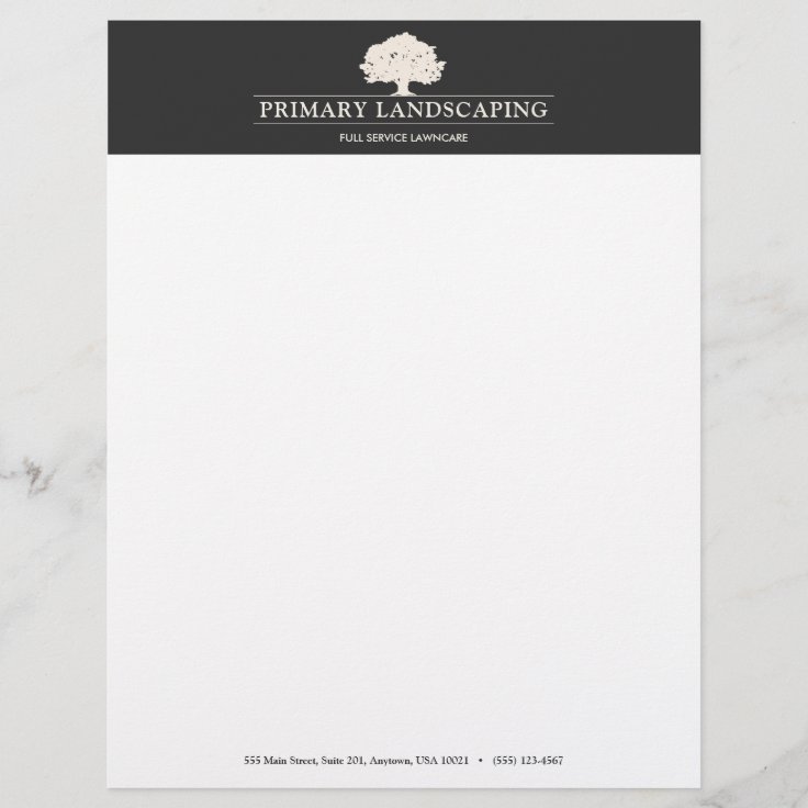 Tree Service and Lawn Care Landscaper Letterhead | Zazzle