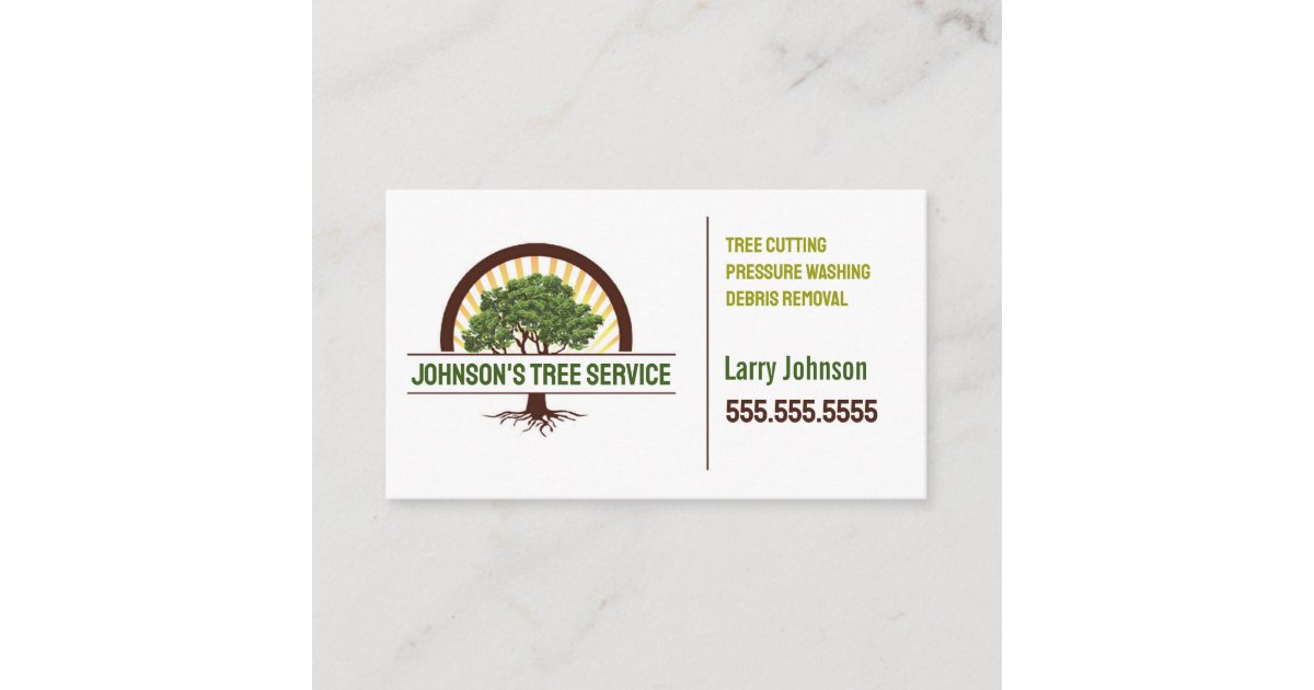 Tree Service Business Card | Zazzle
