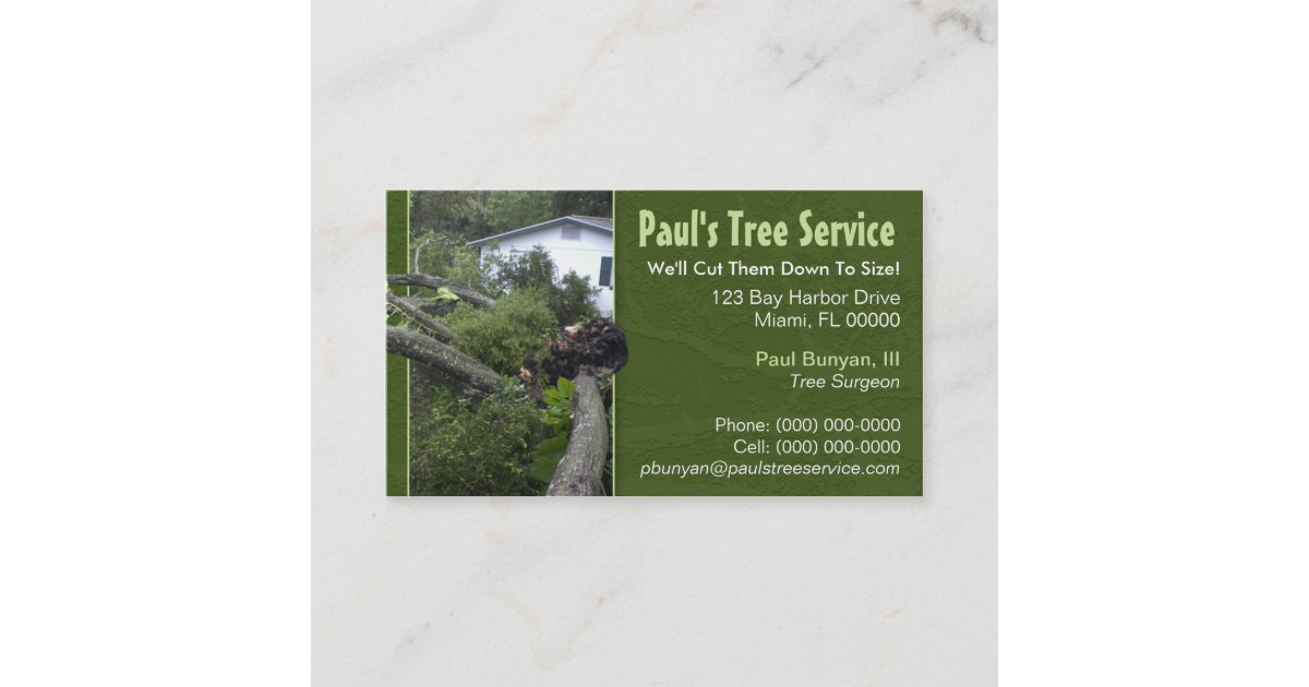 Tree Service Business Card | Zazzle