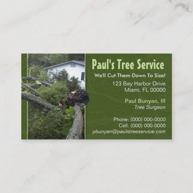 Tree Service Business Card | Zazzle