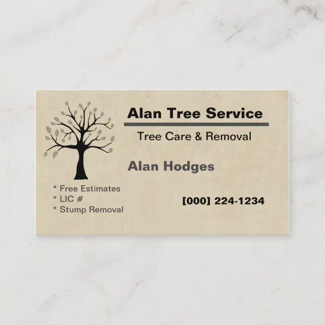 Tree Service Business Card | Zazzle