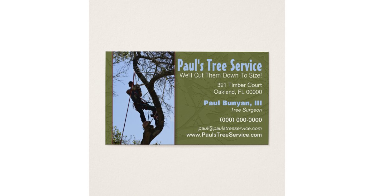 Tree Service Business Card | Zazzle.com