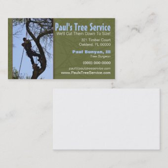 Tree Service Business Card | Zazzle