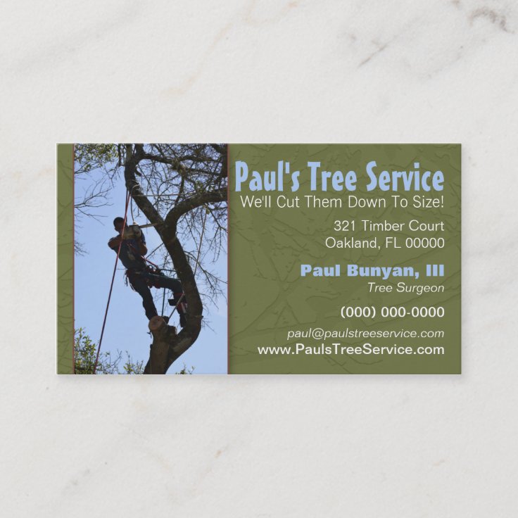 Tree Service Business Card | Zazzle