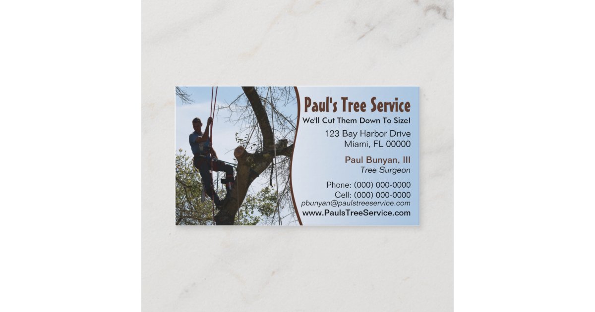 Tree Service Business Card | Zazzle