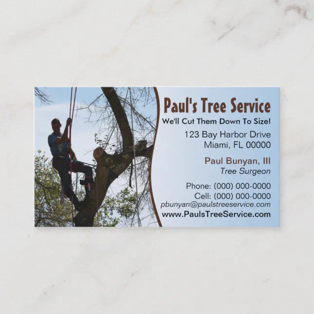 Tree Service Business Card | Zazzle
