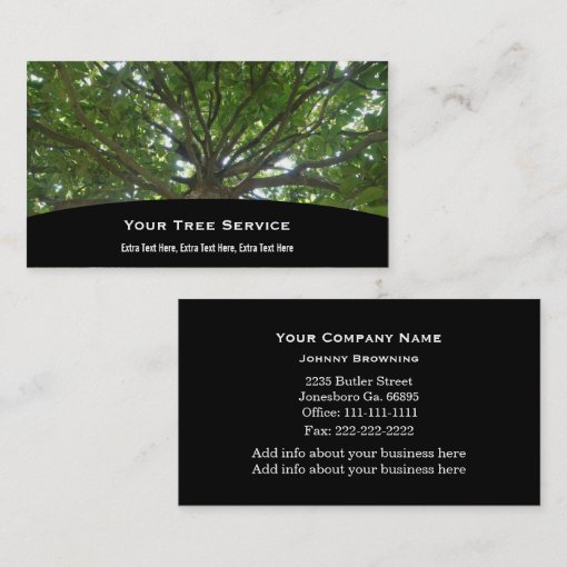 Tree Service Business Card | Zazzle