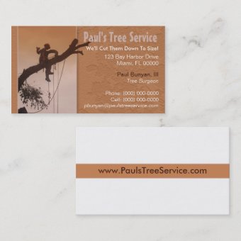 Tree Service Business Card | Zazzle