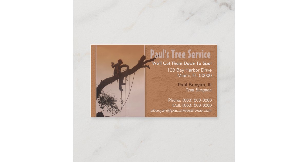 Tree Service Business Card | Zazzle