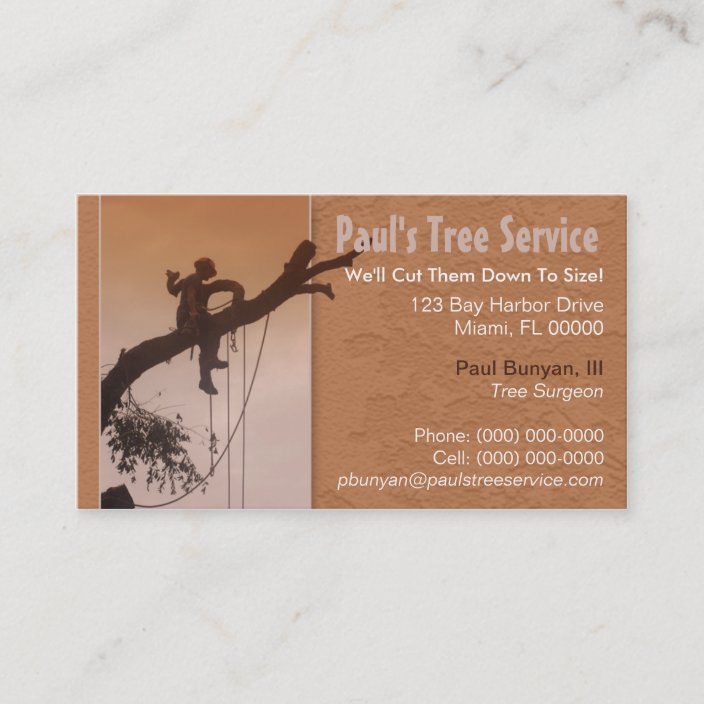 Tree Service Business Card | Zazzle.com
