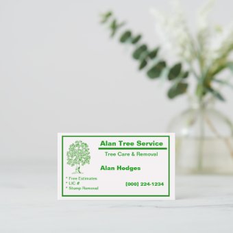 Tree Service Business Card | Zazzle