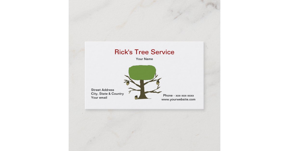 Tree Service Business card | Zazzle