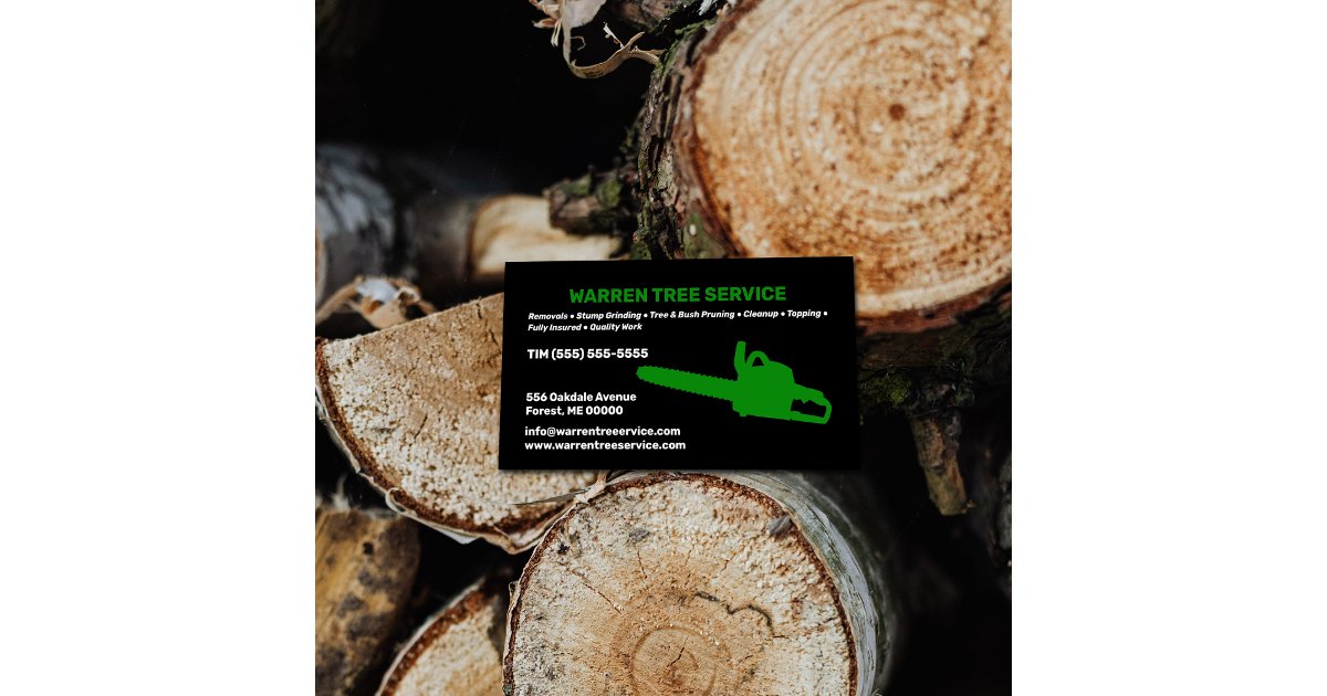Tree Service Company Business Card | Zazzle