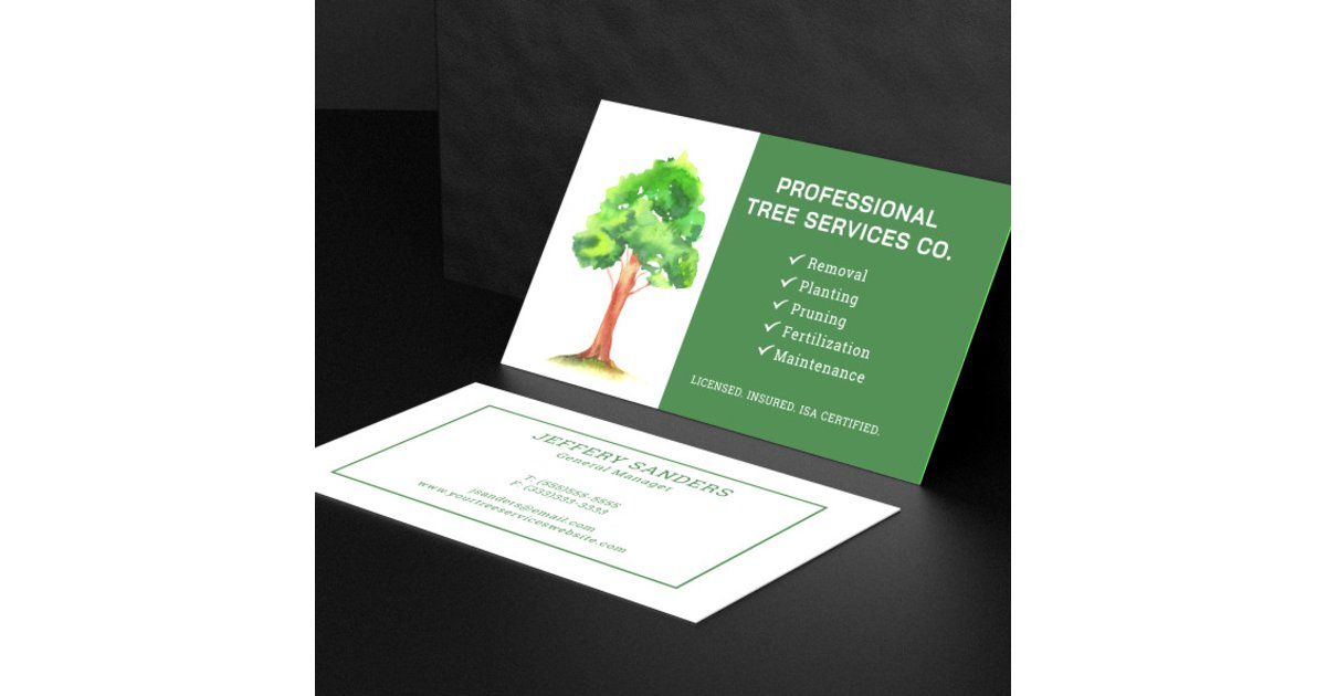 Tree Service Company Business Card | Zazzle