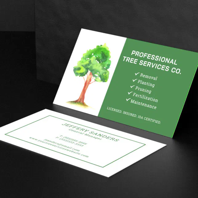 Tree Service Company Business Card | Zazzle