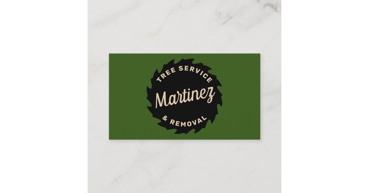 Tree Service & Removal Circular Saw Business Card | Zazzle