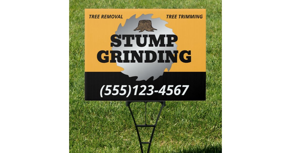 Tree Service & Removal | Stump Grinding Sign | Zazzle