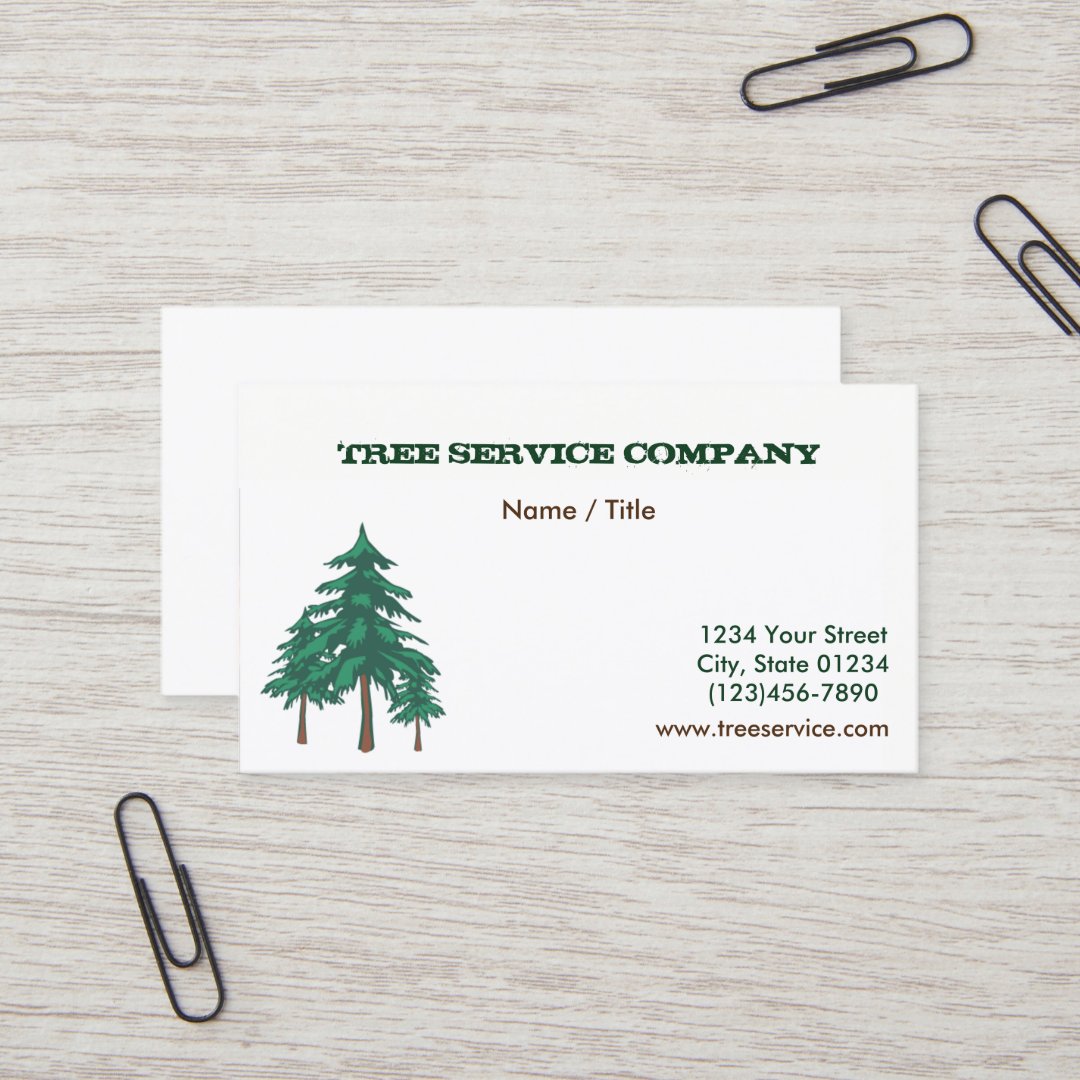Tree Service Single Sided Business Card | Zazzle
