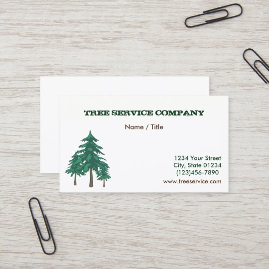 Tree Service Single Sided Business Card | Zazzle.com