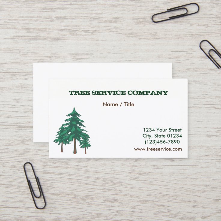 Tree Service Single Sided Business Card | Zazzle