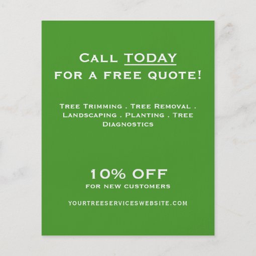 Tree Services Flyer | Zazzle