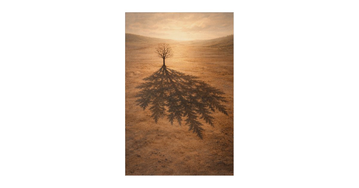 Tree Shadow Wall Art – Symbolic Nature Artwork | Zazzle