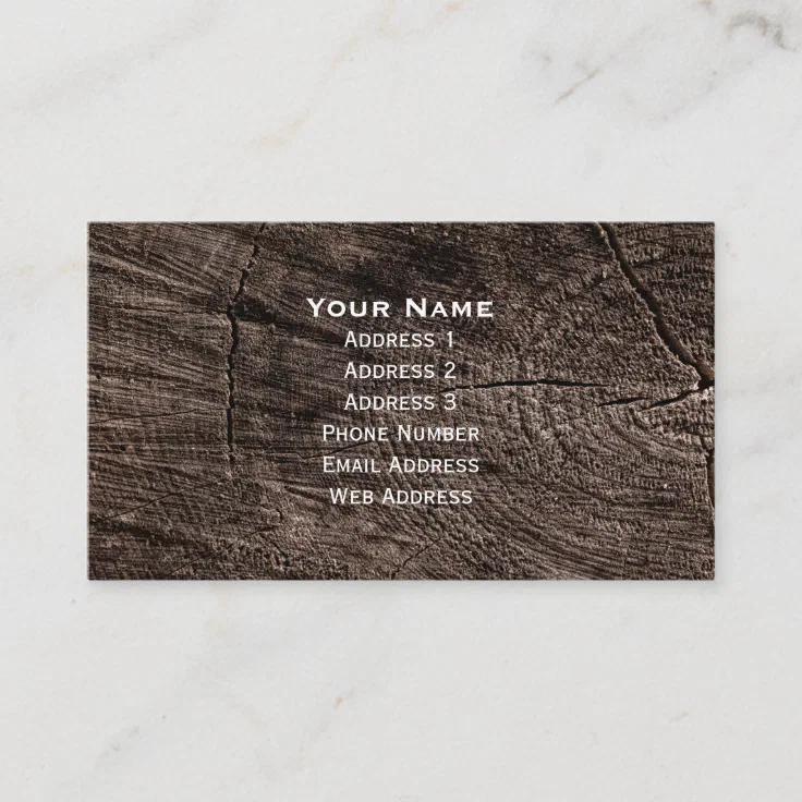 Tree Stump Business Card | Zazzle